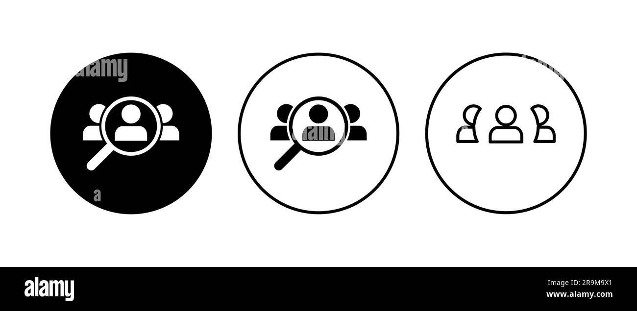 Hiring icon set. Search job vacancy icon. Human resources concept ...