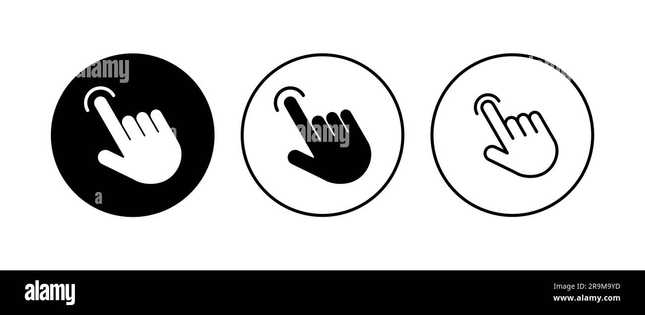 Hand click icon set. pointer icon vector. hand cursor icon vector Stock Vector Image & Art - Alamy