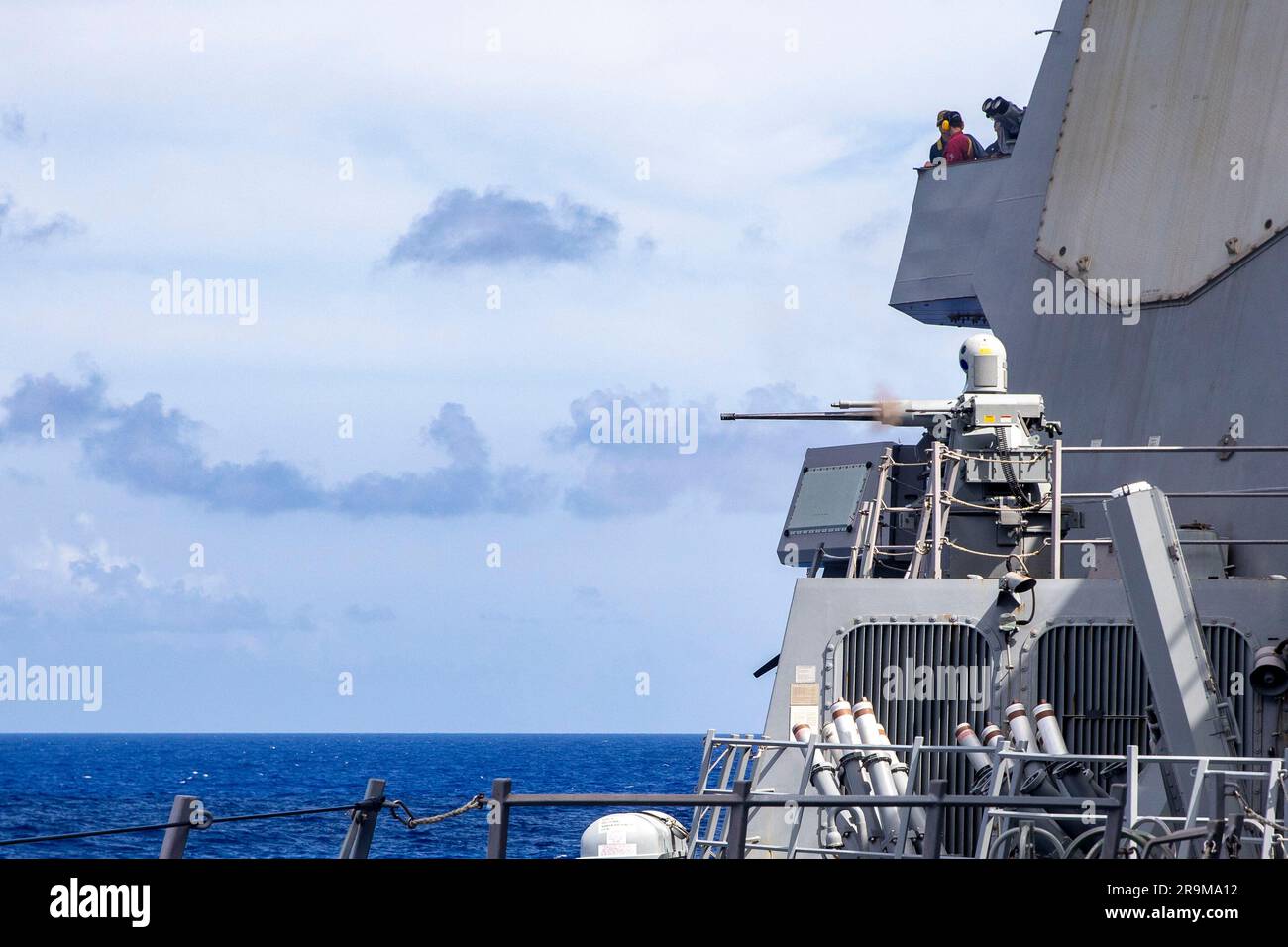 230625-N-CD453-1630 PHILIPPINE SEA (June 25, 2023) Sailors observe as ...