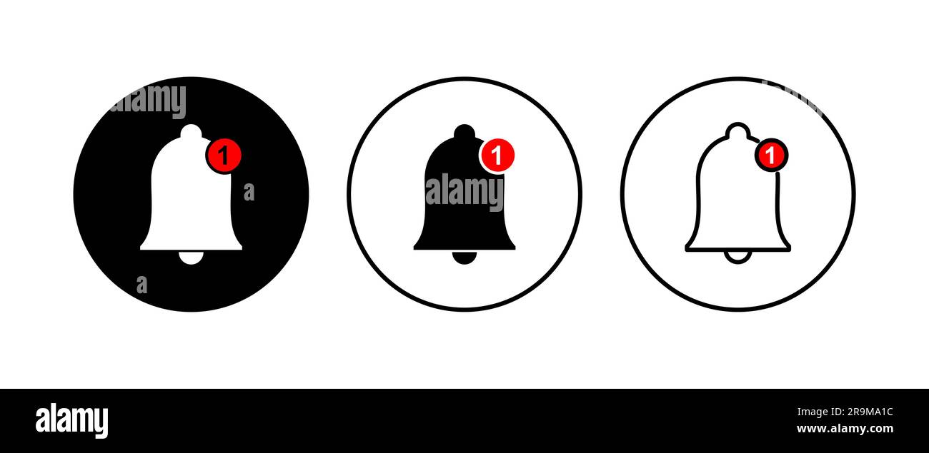 Bell Icon set. Notification icon for your web site design Stock Vector ...