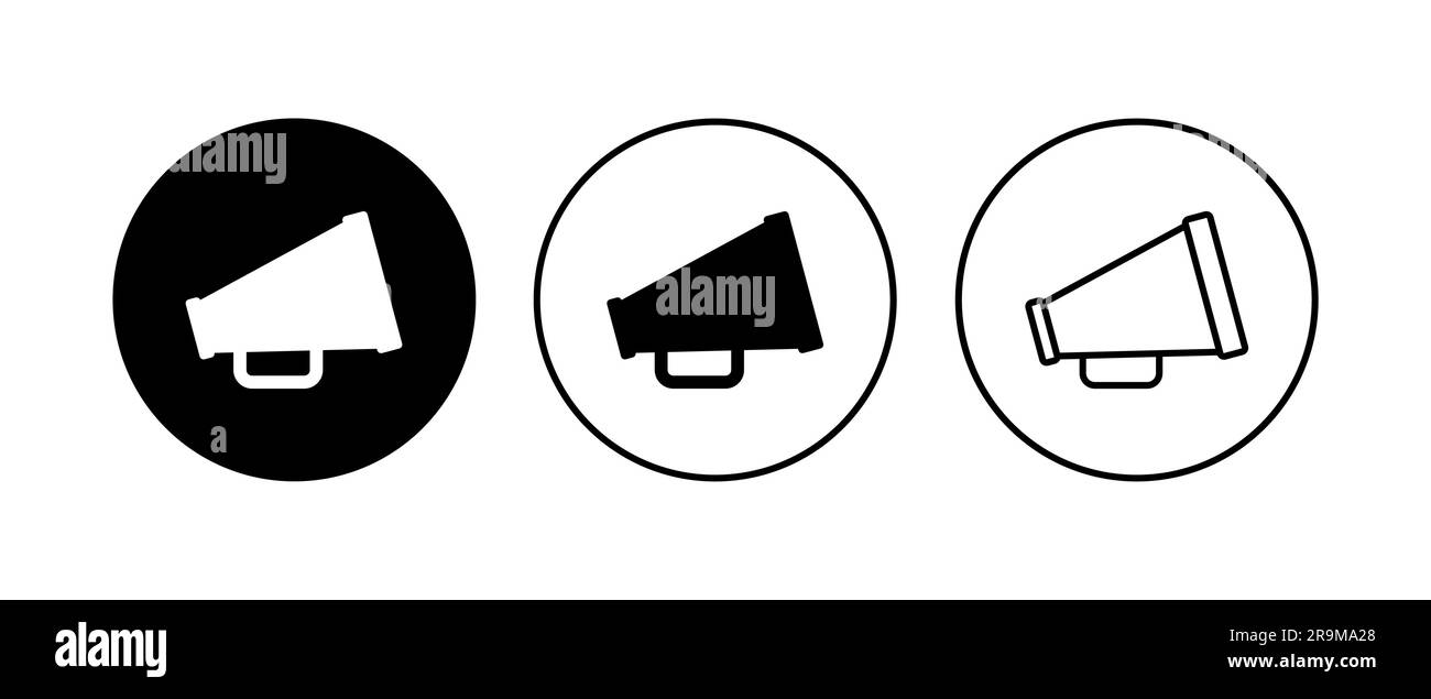 Megaphone icon set. Loudspeaker icon vector Stock Vector Image & Art ...