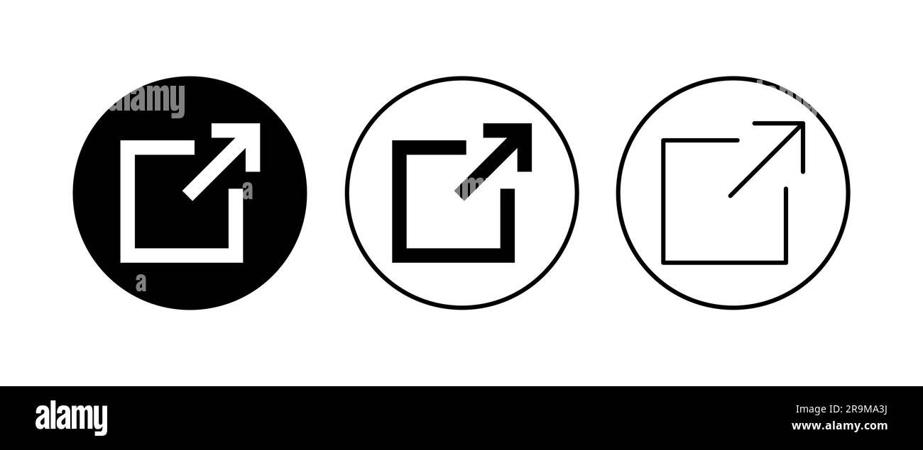 External link icon set. link icon vector. hyperlink symbol Stock Vector ...