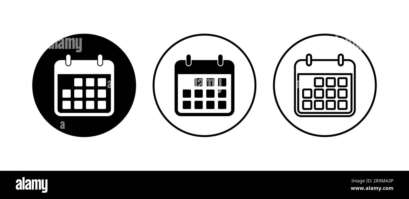 Calendar icon set. Calender symbol. calendar vector icon Stock Vector ...