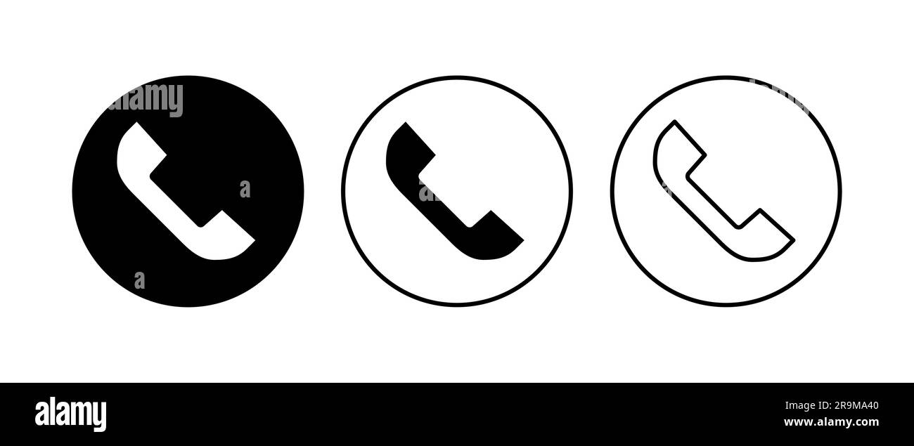 Call icon set. telephone icon vector. phone icon vector. contact us ...