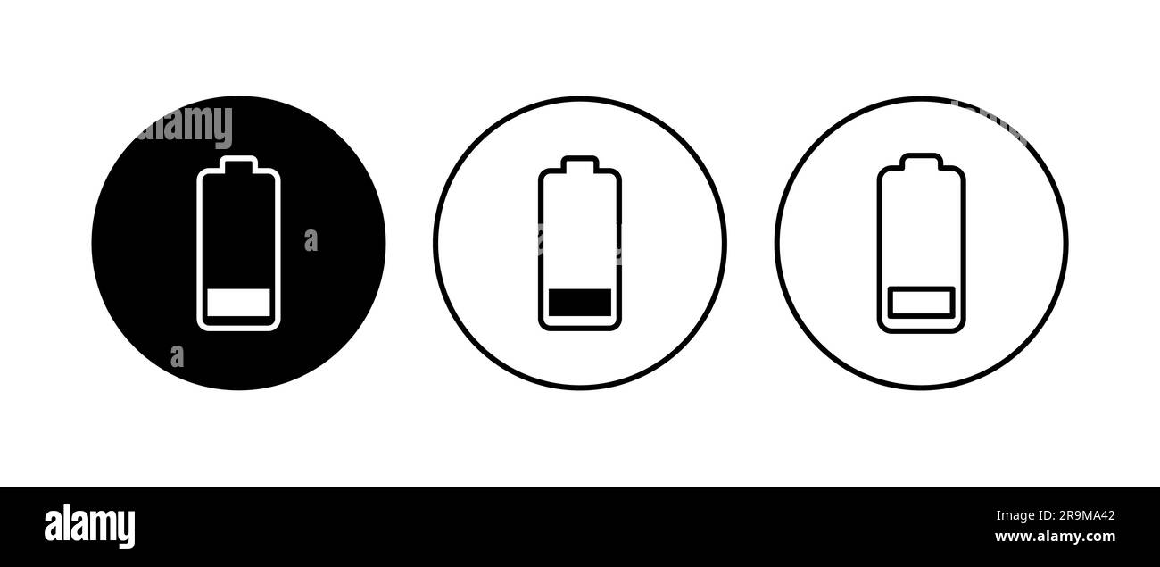 Battery icon set. battery charge level. battery Charging icon Stock ...