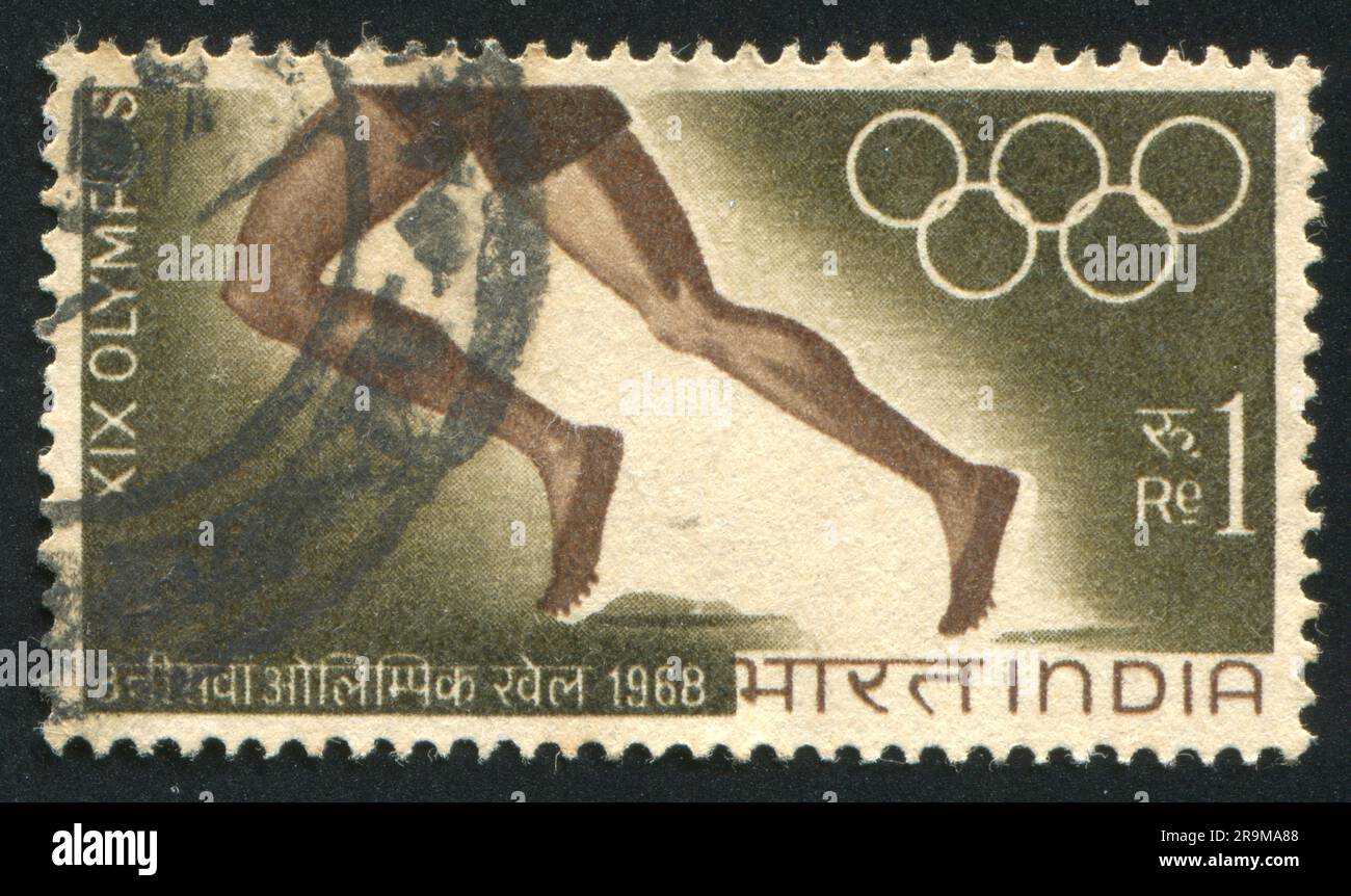 INDIA - CIRCA 1968: stamp printed by India, shows running legs, circa ...