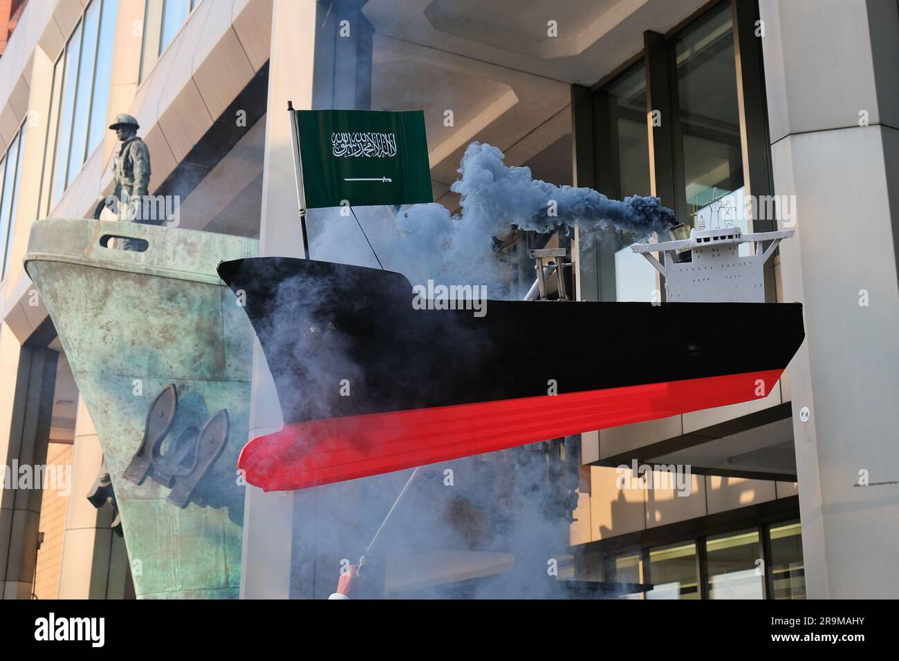 London, UK. Climate activist group Ocean Rebellion protest ahead of the ...