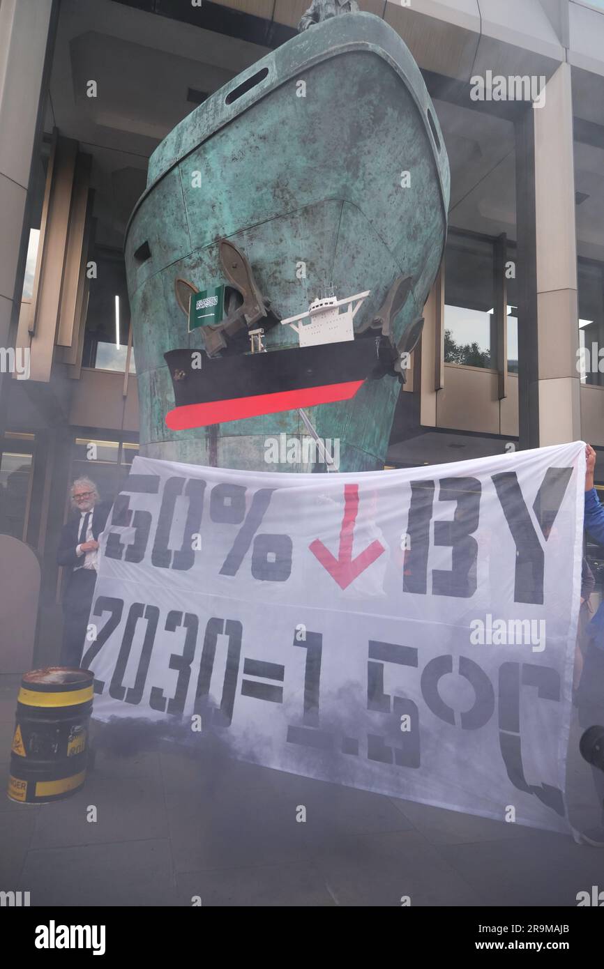London, UK. Climate activist group Ocean Rebellion protest ahead of the ...
