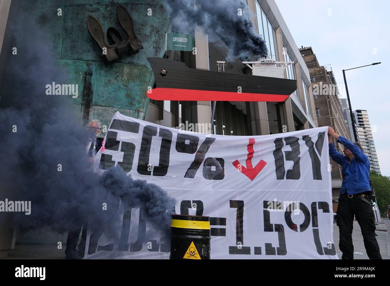 London, UK. Climate activist group Ocean Rebellion protest ahead of the ...
