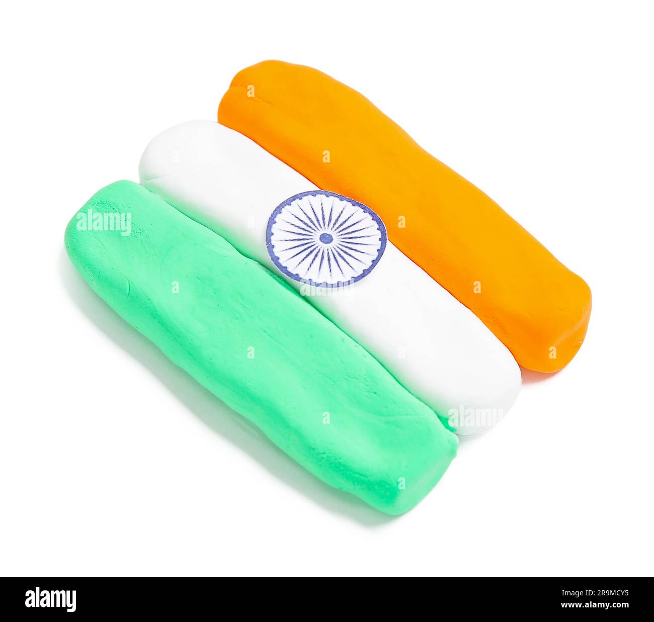 Indian flag made of plasticine isolated on white background Stock Photo ...