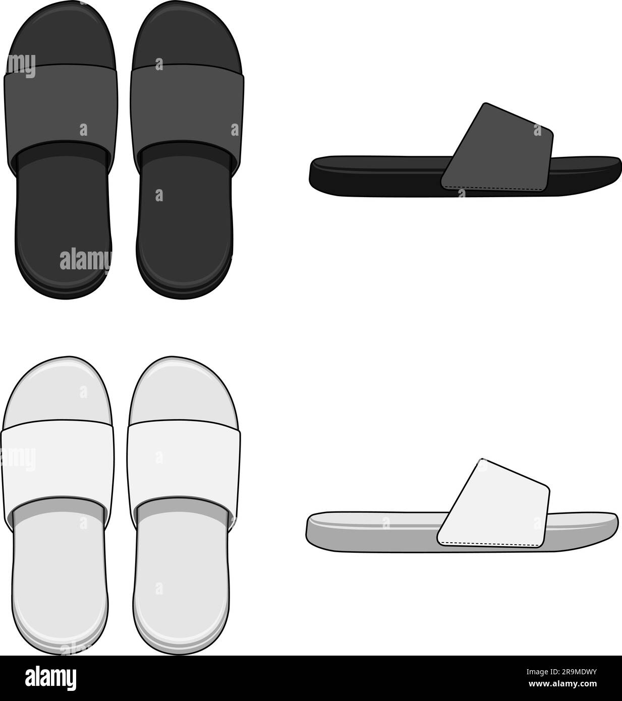 Rubber slippers Black and White Stock Photos & Images - Alamy