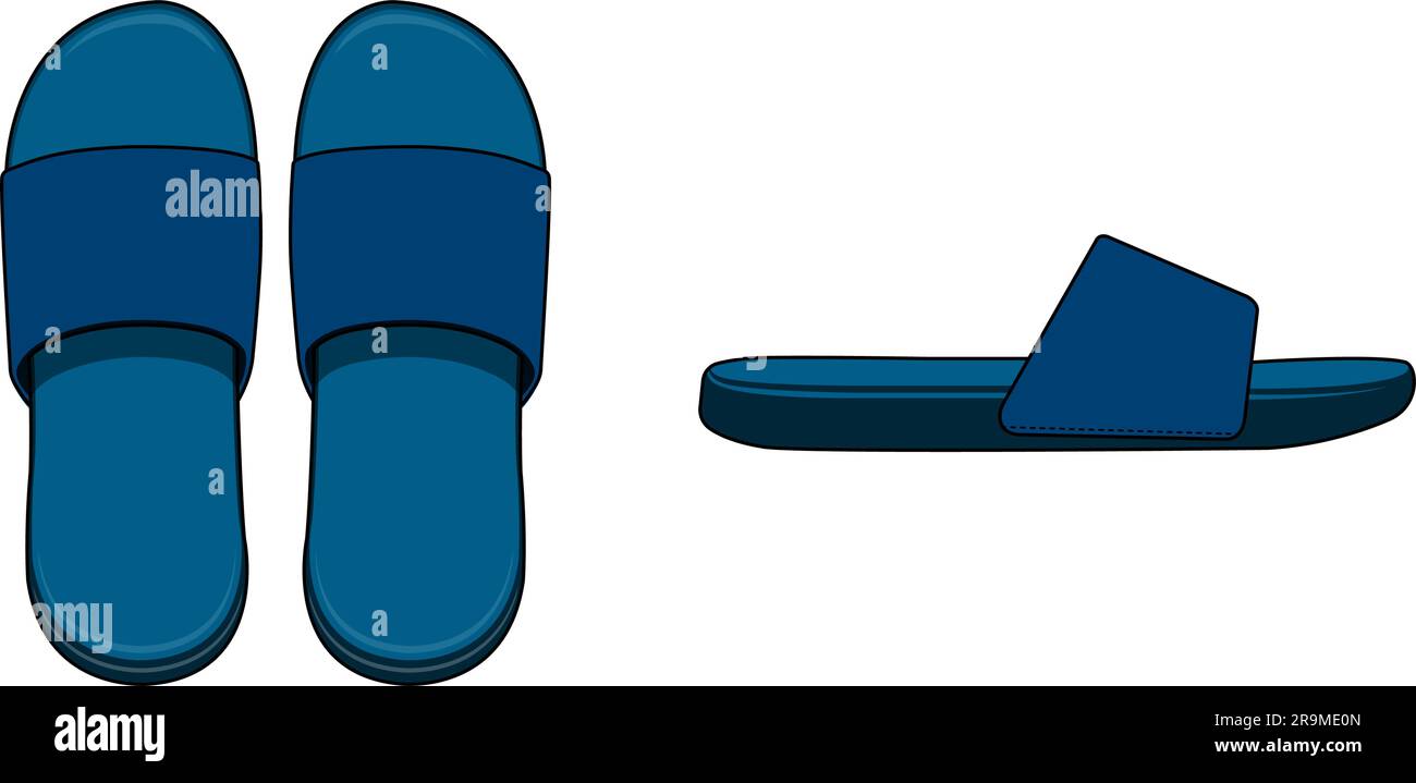 Slippers ( sandals ) vector template illustration Stock Vector Image ...