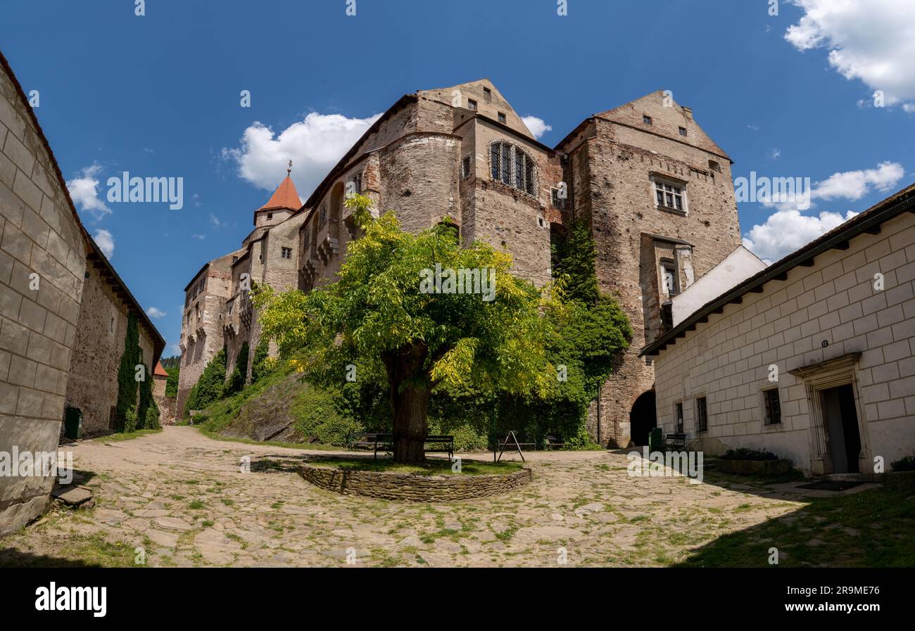 Medieval castle barbican aerial hi-res stock photography and images - Alamy