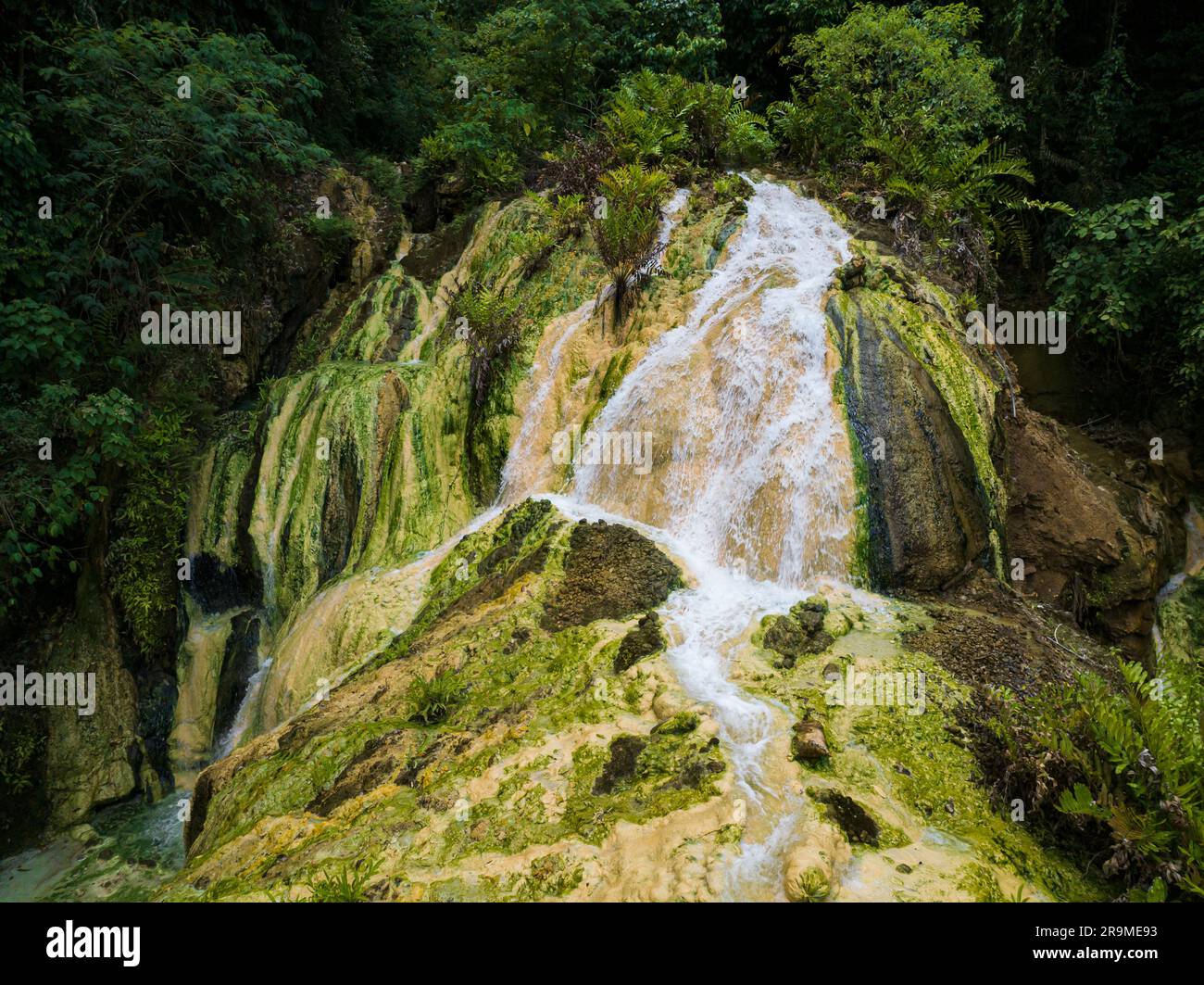 Bilawa Mainit Hot Waterfall. Maco, Davao de Oro. Philipines Stock Photo ...