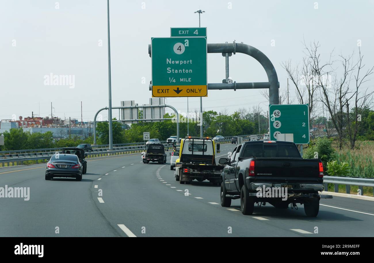 Wilmington, Delaware, U.S.A - June 18, 2023 - The traffic on the Route ...