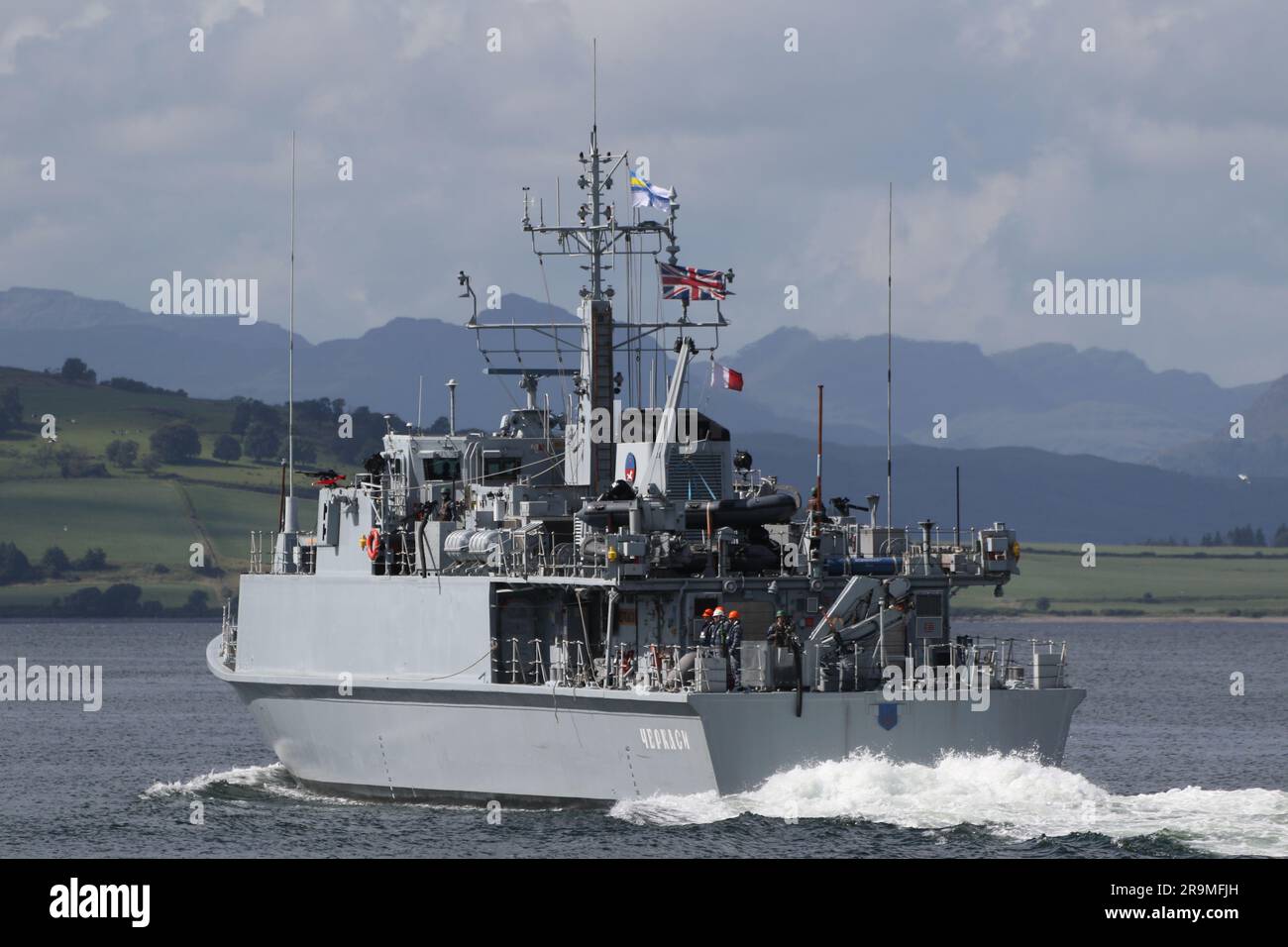 UNS Cherkasy (M311), a Sandown-class minehunter operated by the ...