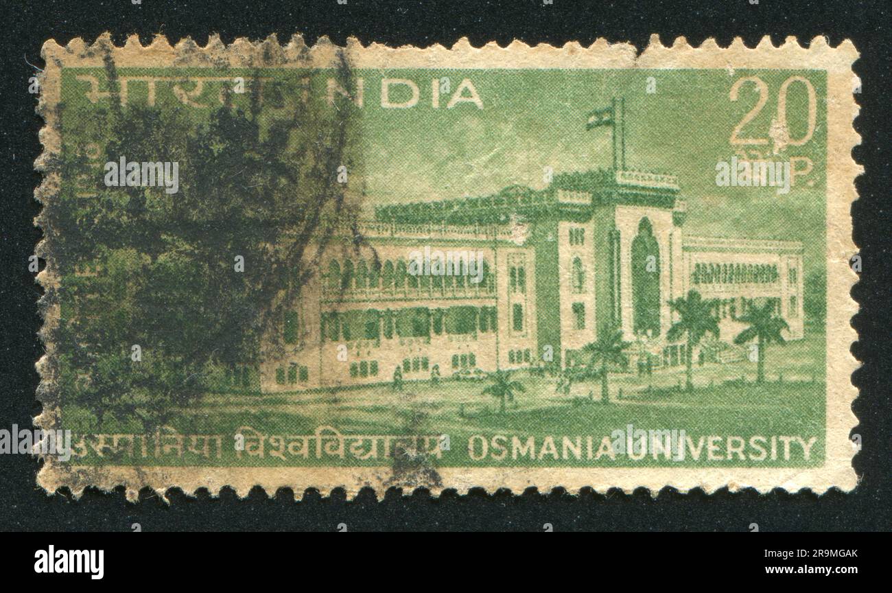 INDIA - CIRCA 1969: stamp printed by India, shows Osmania University ...