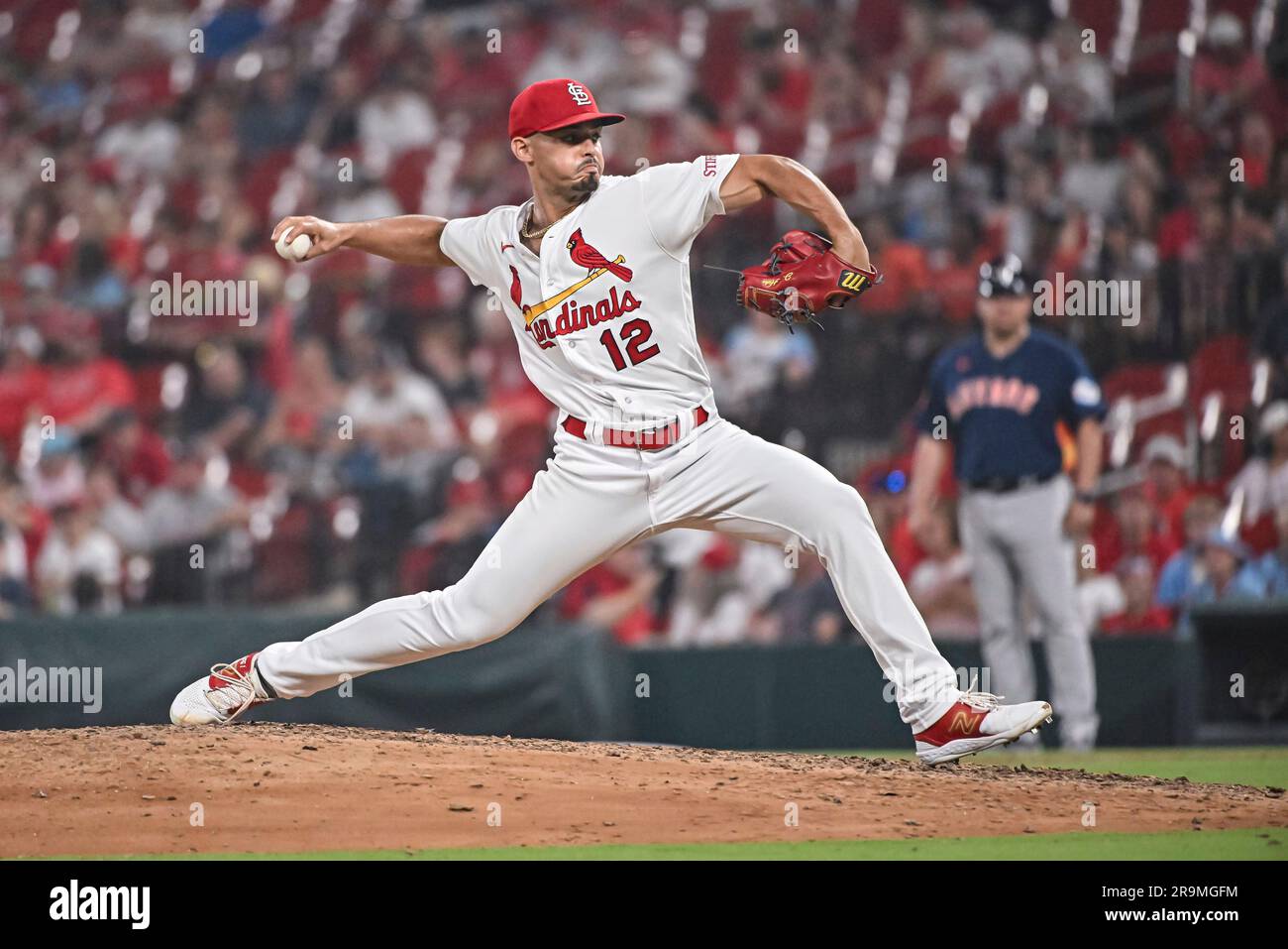 ST. LOUIS, MO - JUN 27: St. Louis Cardinals relief pitcher Jordan Hicks ...
