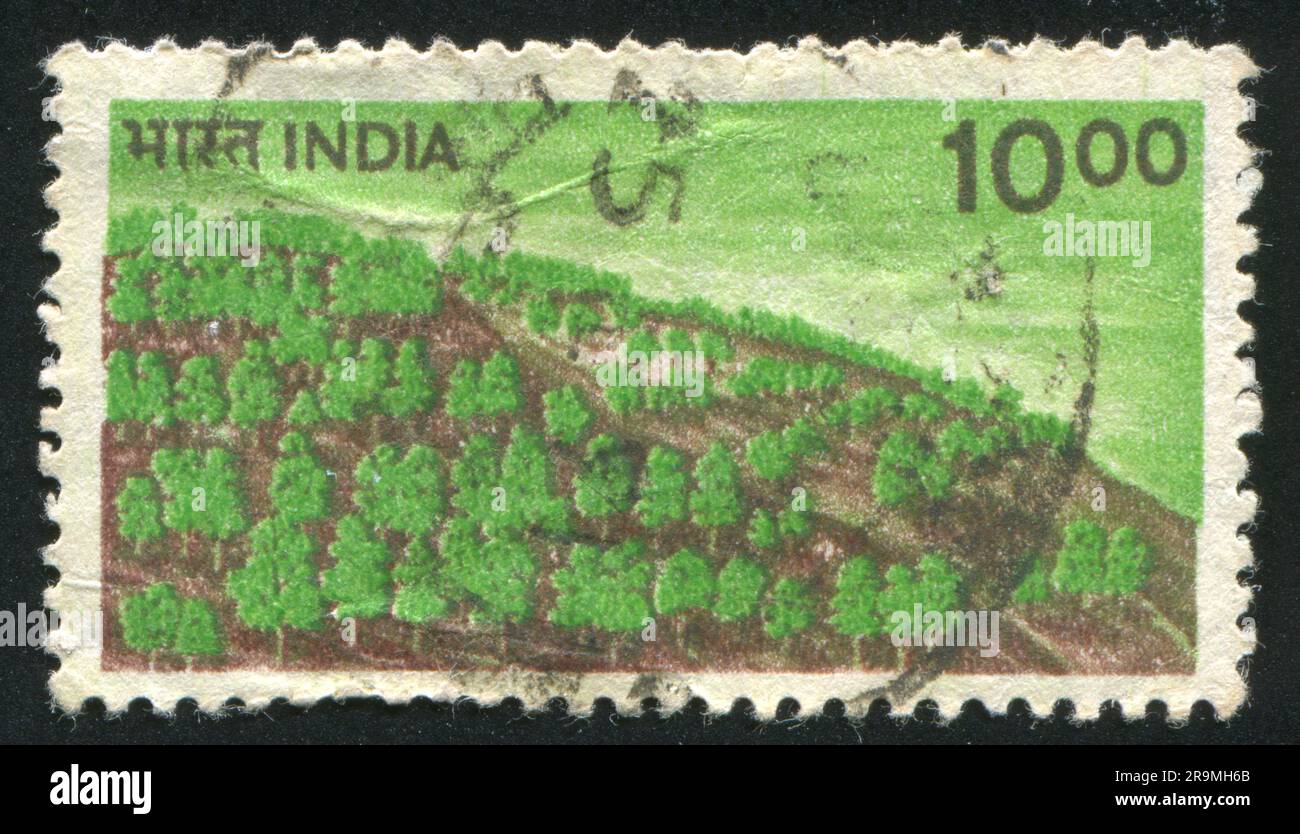 INDIA - CIRCA 1953: stamp printed by India, shows park, circa 1953 ...