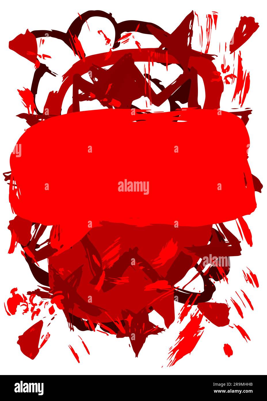 Red Speech Bubble Graffiti isolated on white Background. Urban painting ...