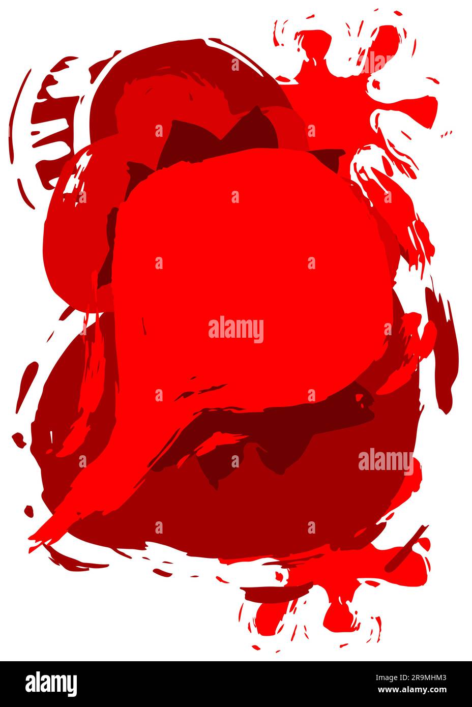 Red Speech Bubble Graffiti isolated on white Background. Urban painting ...