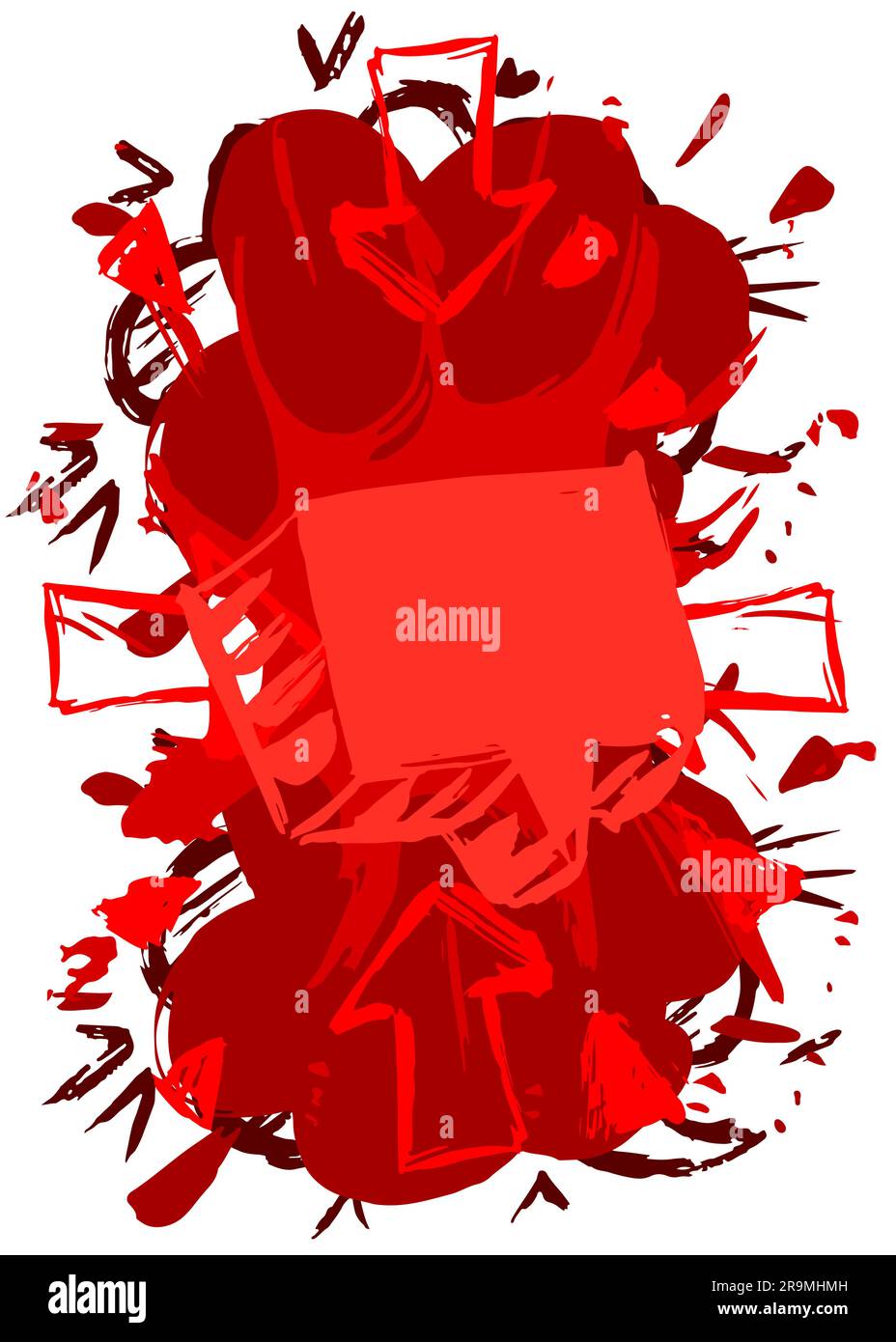 Red Speech Bubble Graffiti isolated on white Background. Urban painting ...