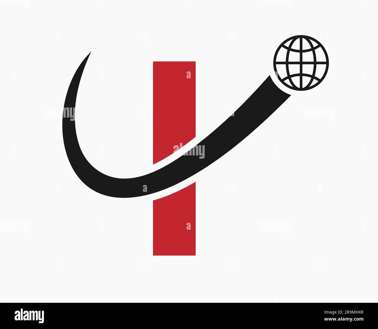 Letter I Global Logo Design. World Logotype Symbol Vector Template ...
