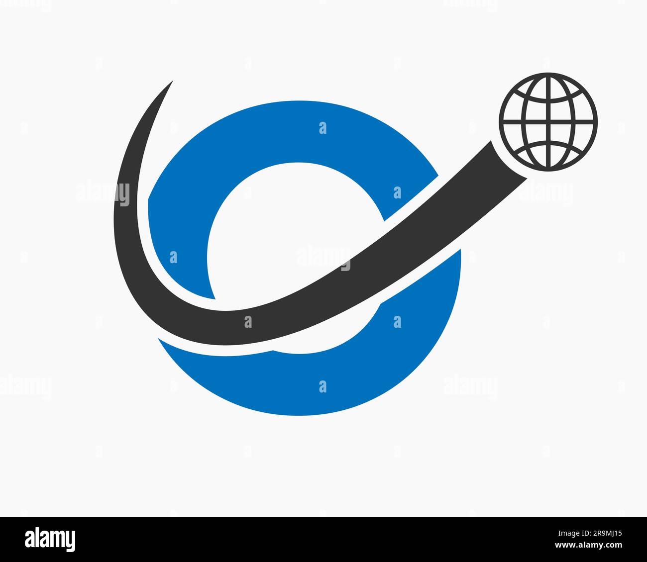 Letter O Global Logo Design. World Logotype Symbol Vector Template ...