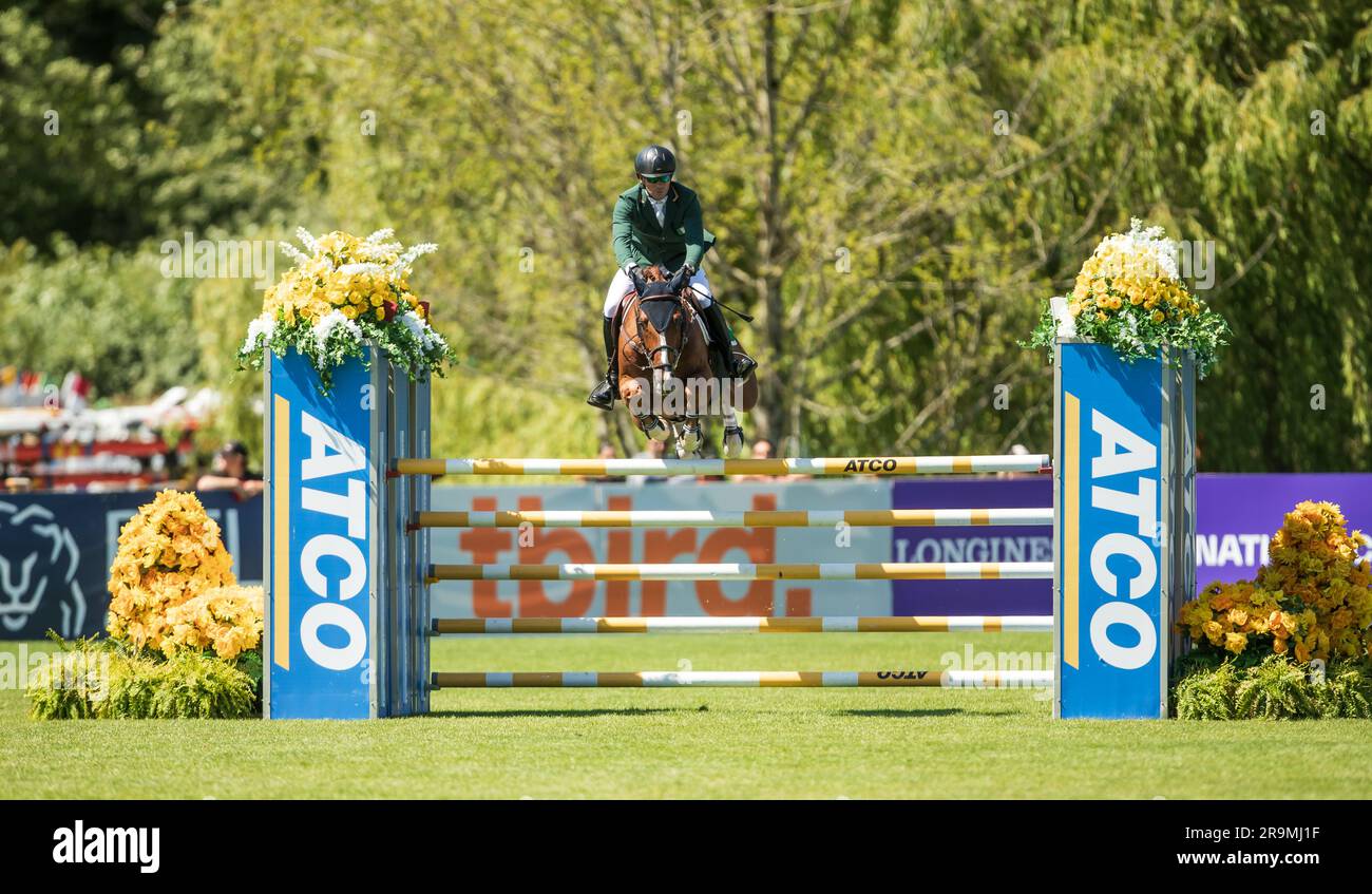 Conor Swail of Team Ireland competes in the FEI Nations Cup on June 6 ...