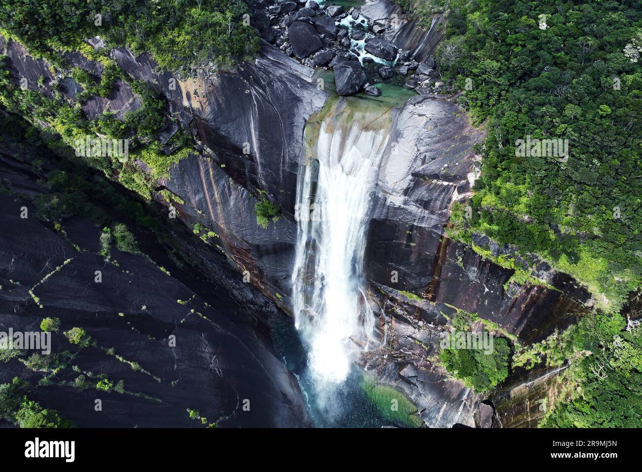 Senpiro-no-taki Fall is pictured in Yakushima Town, Kagoshima ...