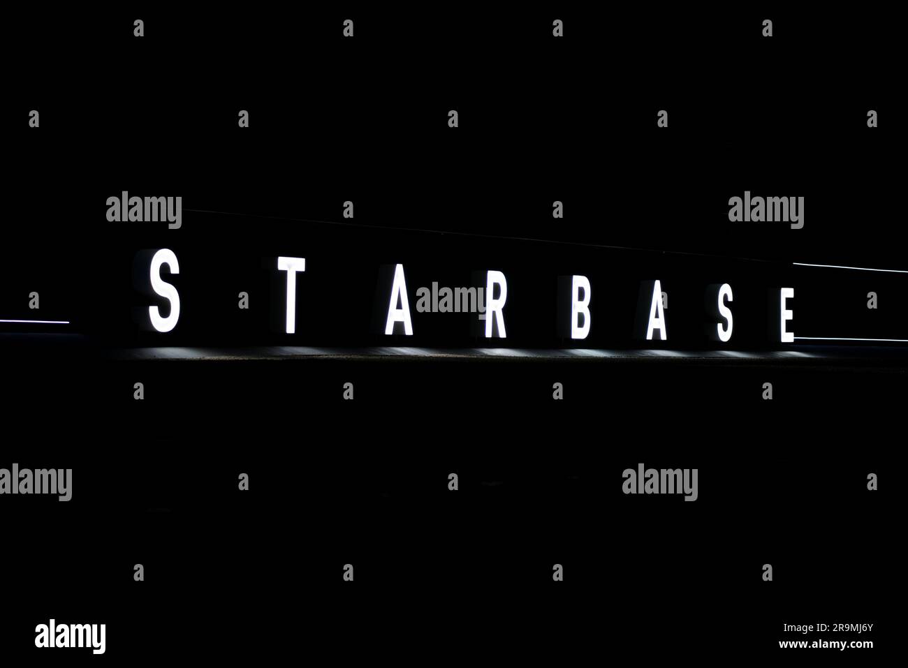 SpaceX Starbase sign in Boca Chica, Texas Stock Photo - Alamy