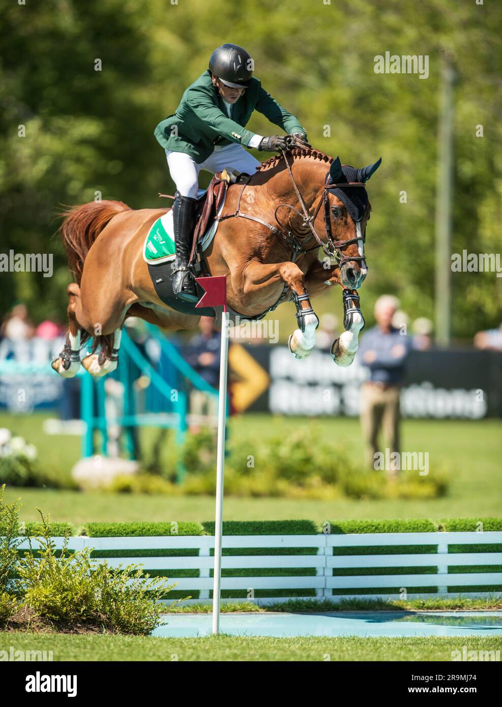 Conor Swail of Team Ireland competes in the FEI Nations Cup on June 6 ...