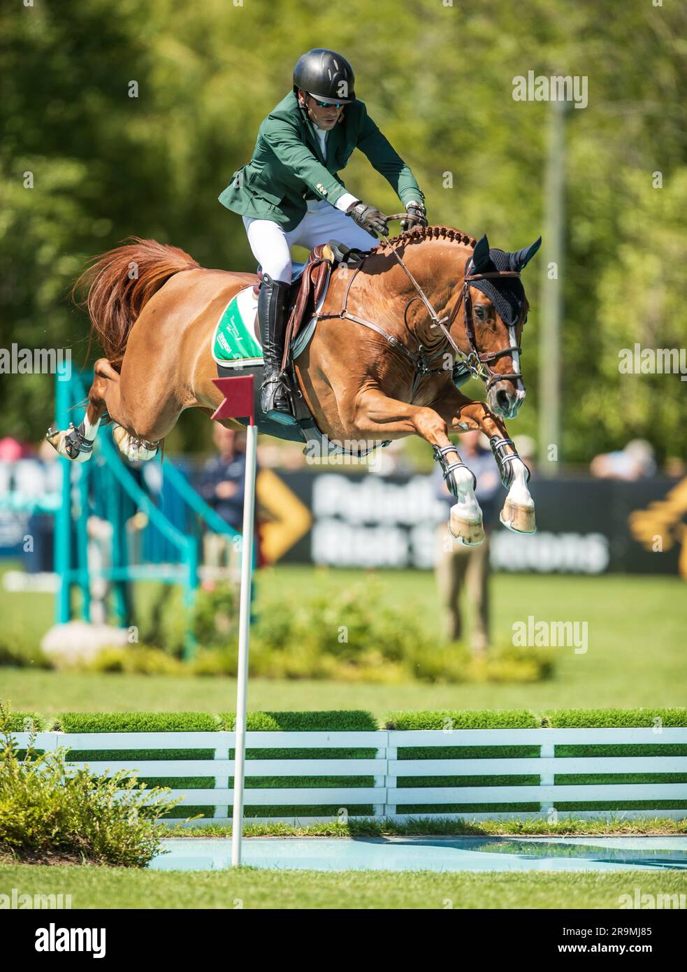 Conor Swail of Team Ireland competes in the FEI Nations Cup on June 6 ...
