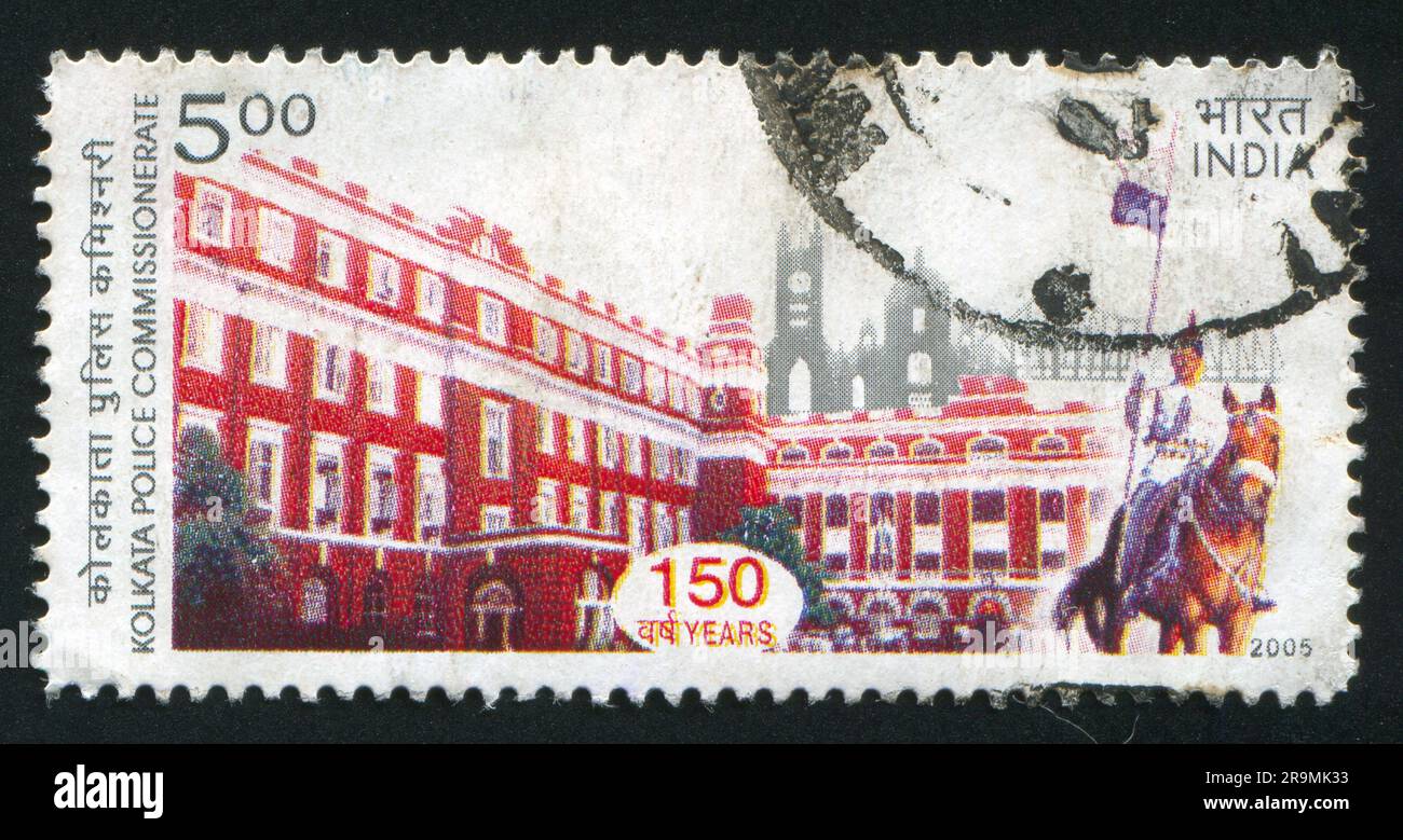 INDIA - CIRCA 2005: stamp printed by India, shows Calcutta Police ...