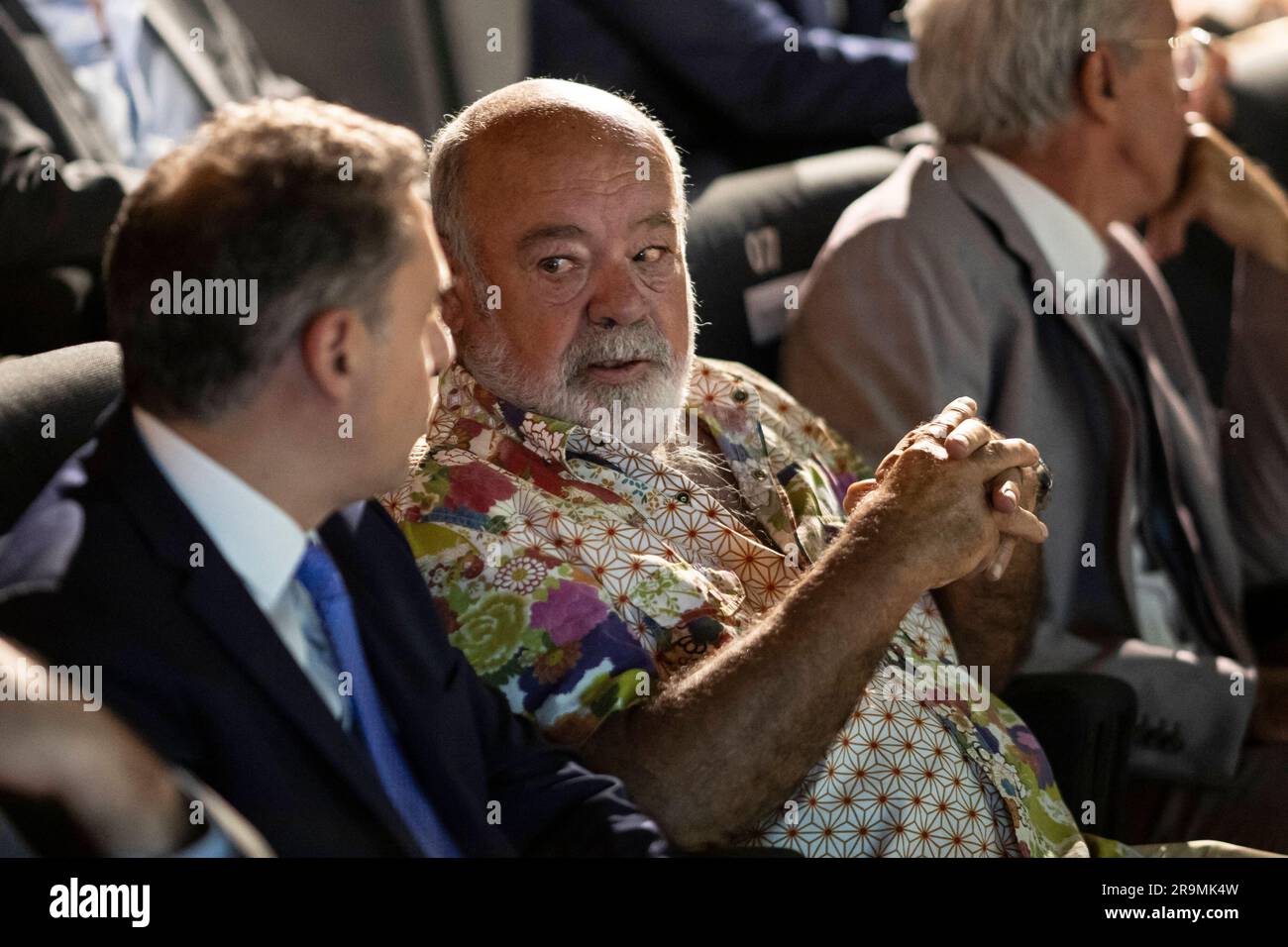 French diver Henri Cosquer during the inauguration of the Cosquer ...