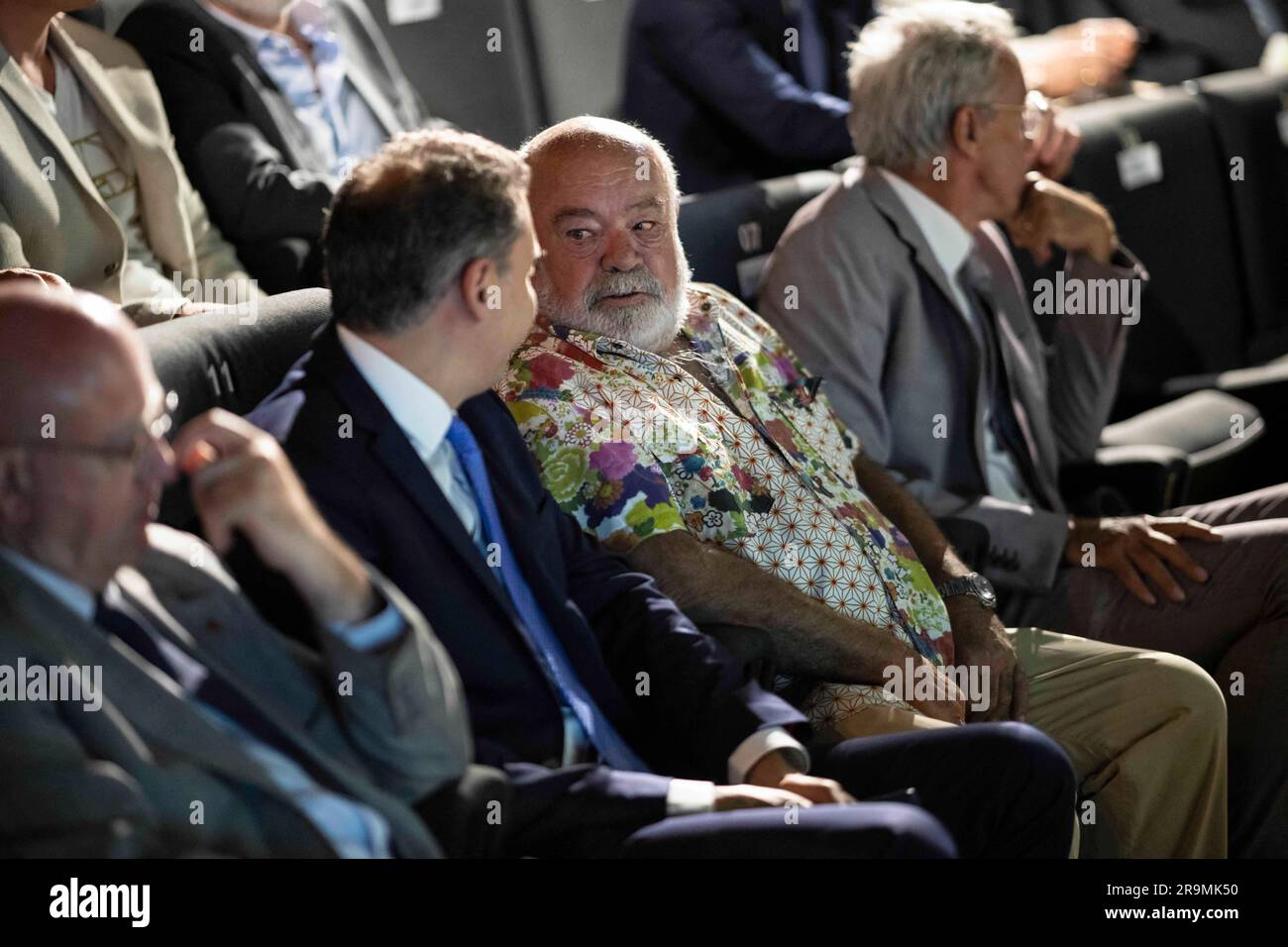French diver Henri Cosquer during the inauguration of the Cosquer ...