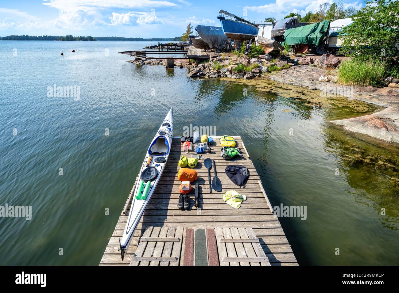 Preparing for a kayaking trip in Helsinki, Finland Stock Photo - Alamy