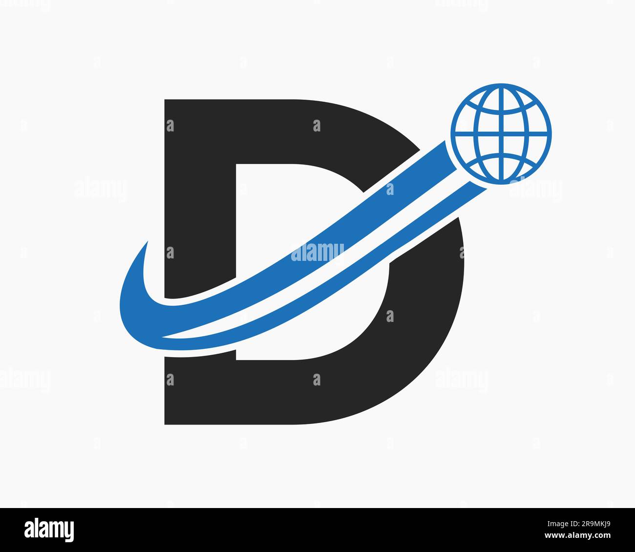 Letter D Global Logo Design. World Logotype Symbol Vector Template ...