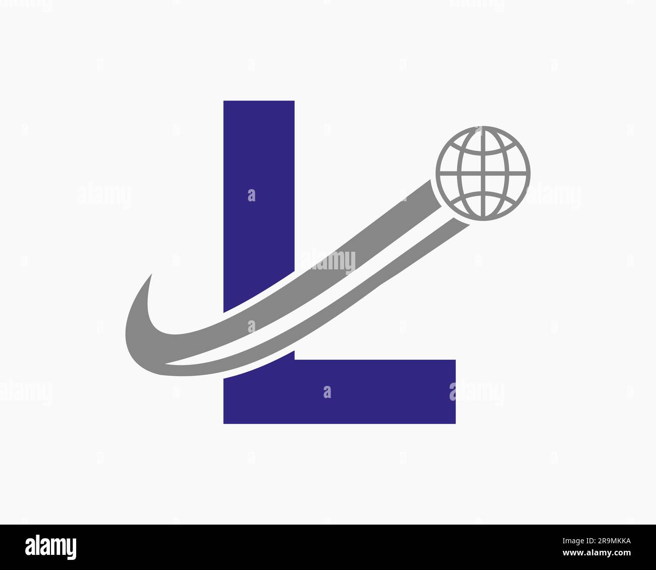 Letter L Global Logo Design. World Logotype Symbol Vector Template ...