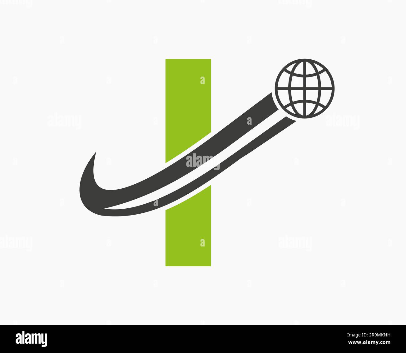Letter I Global Logo Design. World Logotype Symbol Vector Template ...