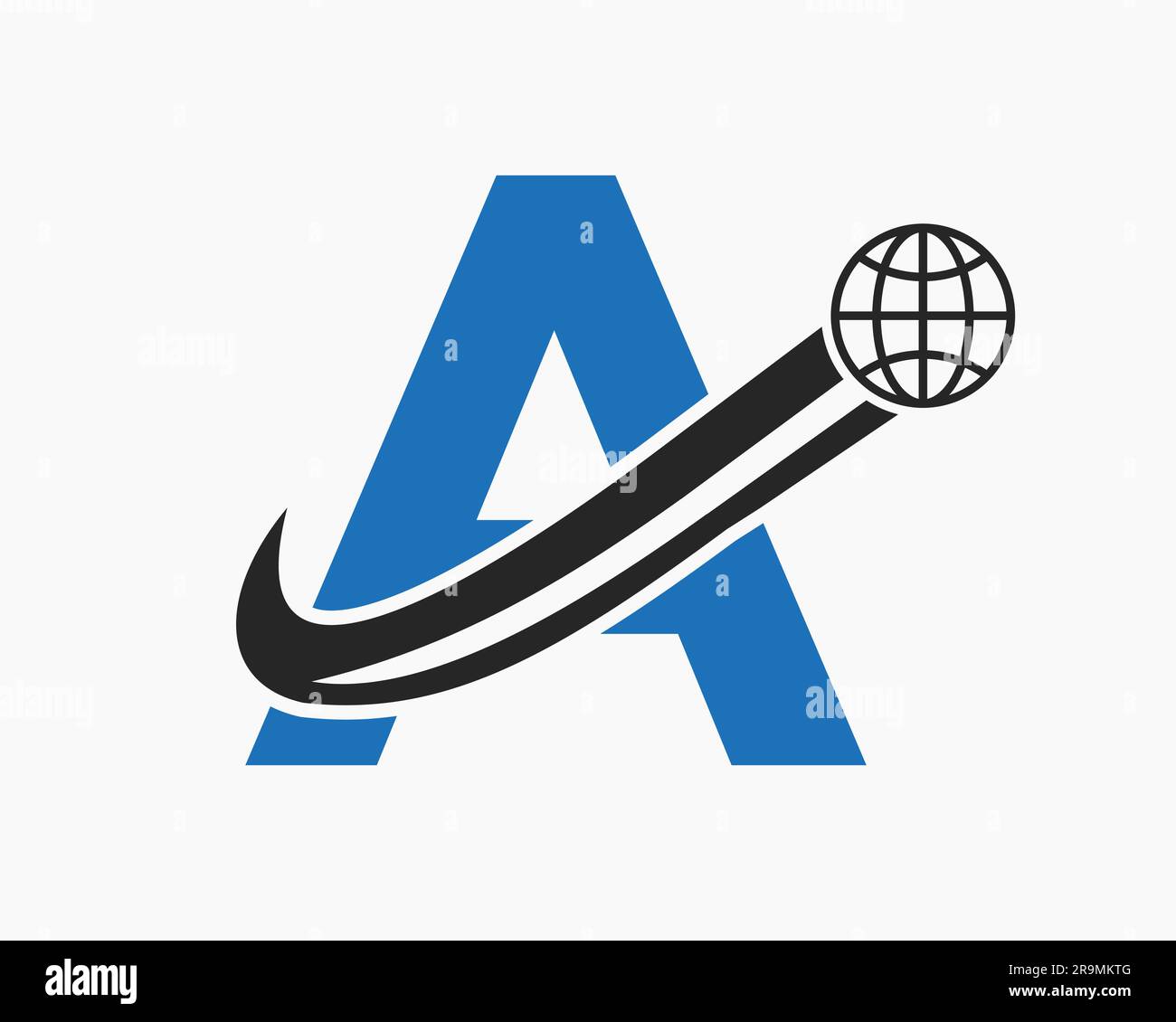 Letter A Global Logo Design. World Logotype Symbol Vector Template ...