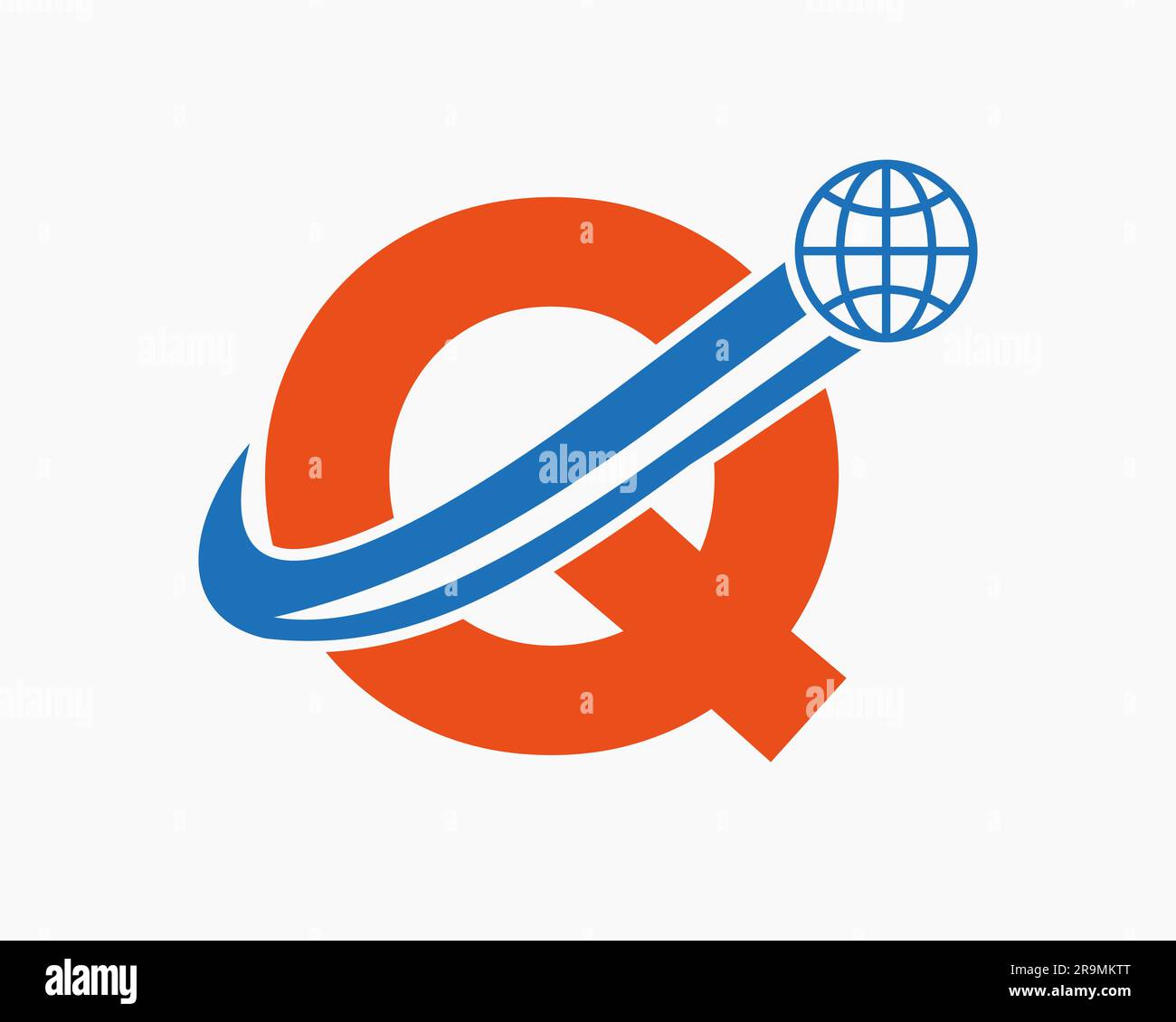 Letter Q Global Logo Design. World Logotype Symbol Vector Template ...