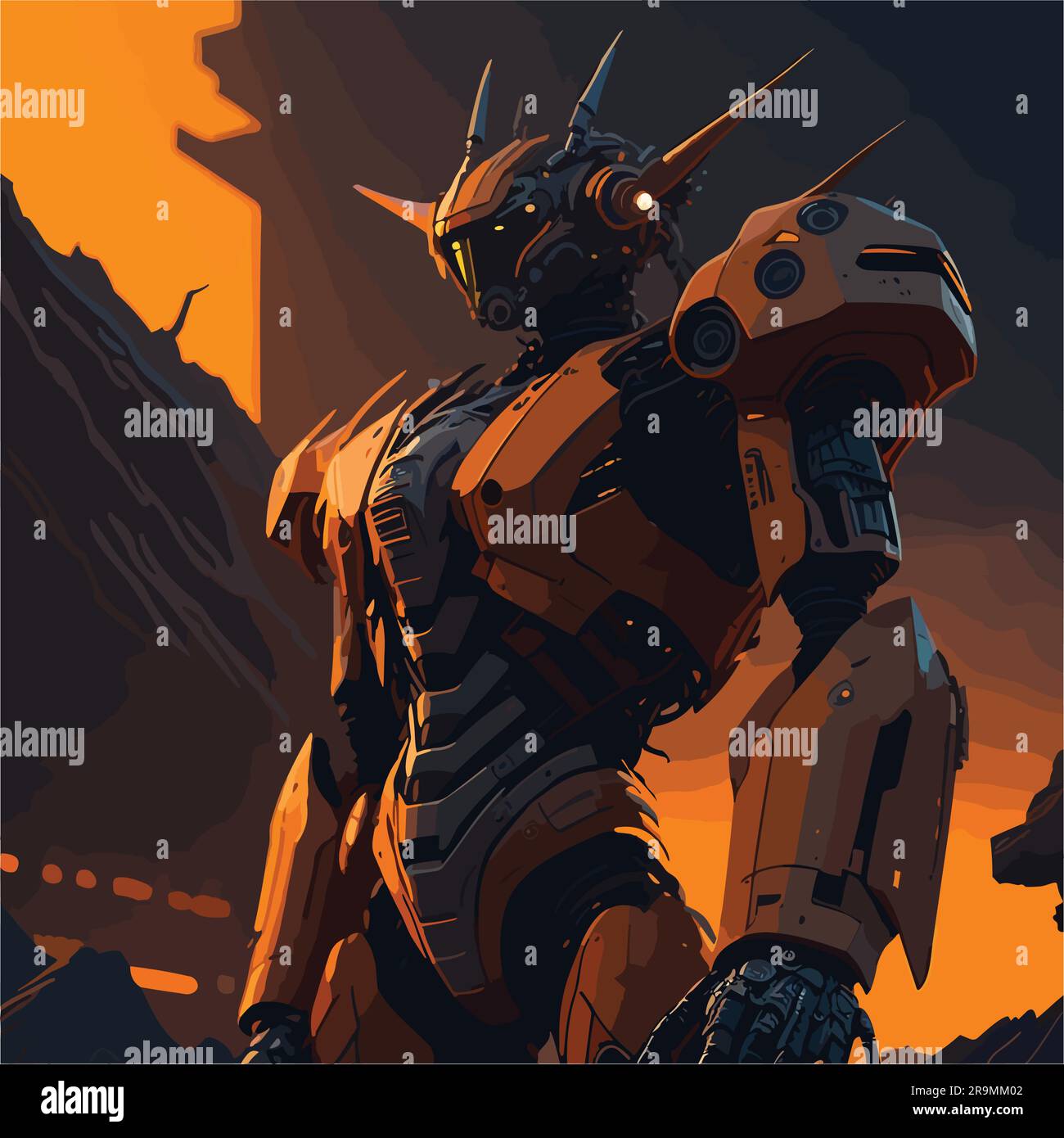 Female robot sci fi model Stock Vector Images - Alamy