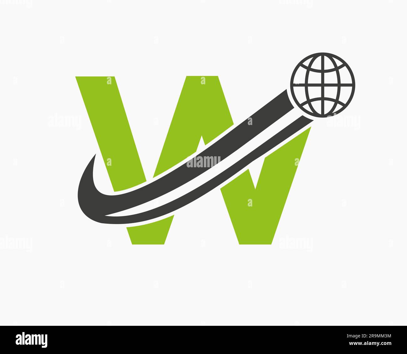 Letter W Global Logo Design. World Logotype Symbol Vector Template ...