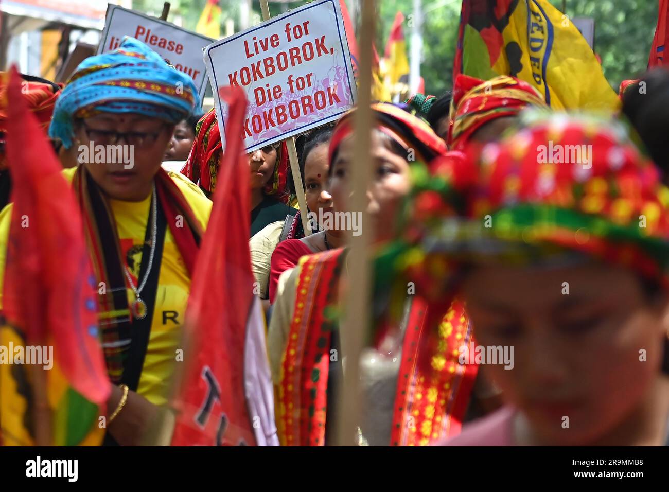 The members of the women''s wings of ' 'TIPRA Motha'', in a massive ...