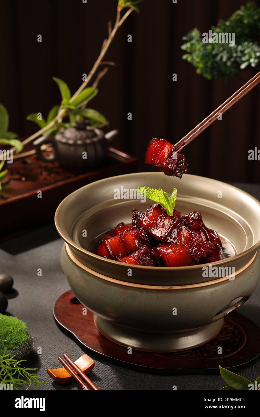 Hakka braised pork belly, dongpo pork,chinese cuisine Stock Photo - Alamy