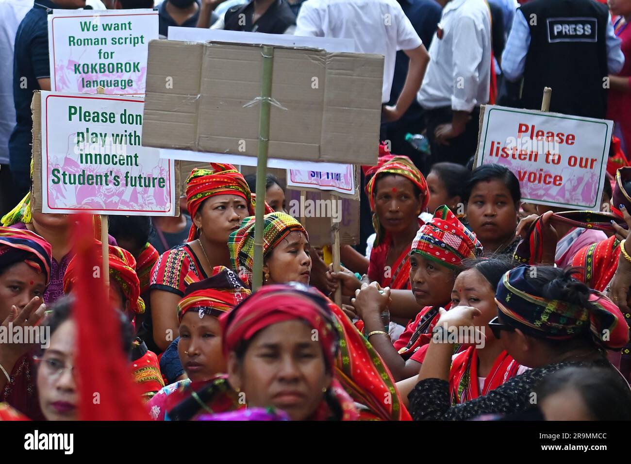 The members of the women''s wings of ' 'TIPRA Motha'', in a massive ...