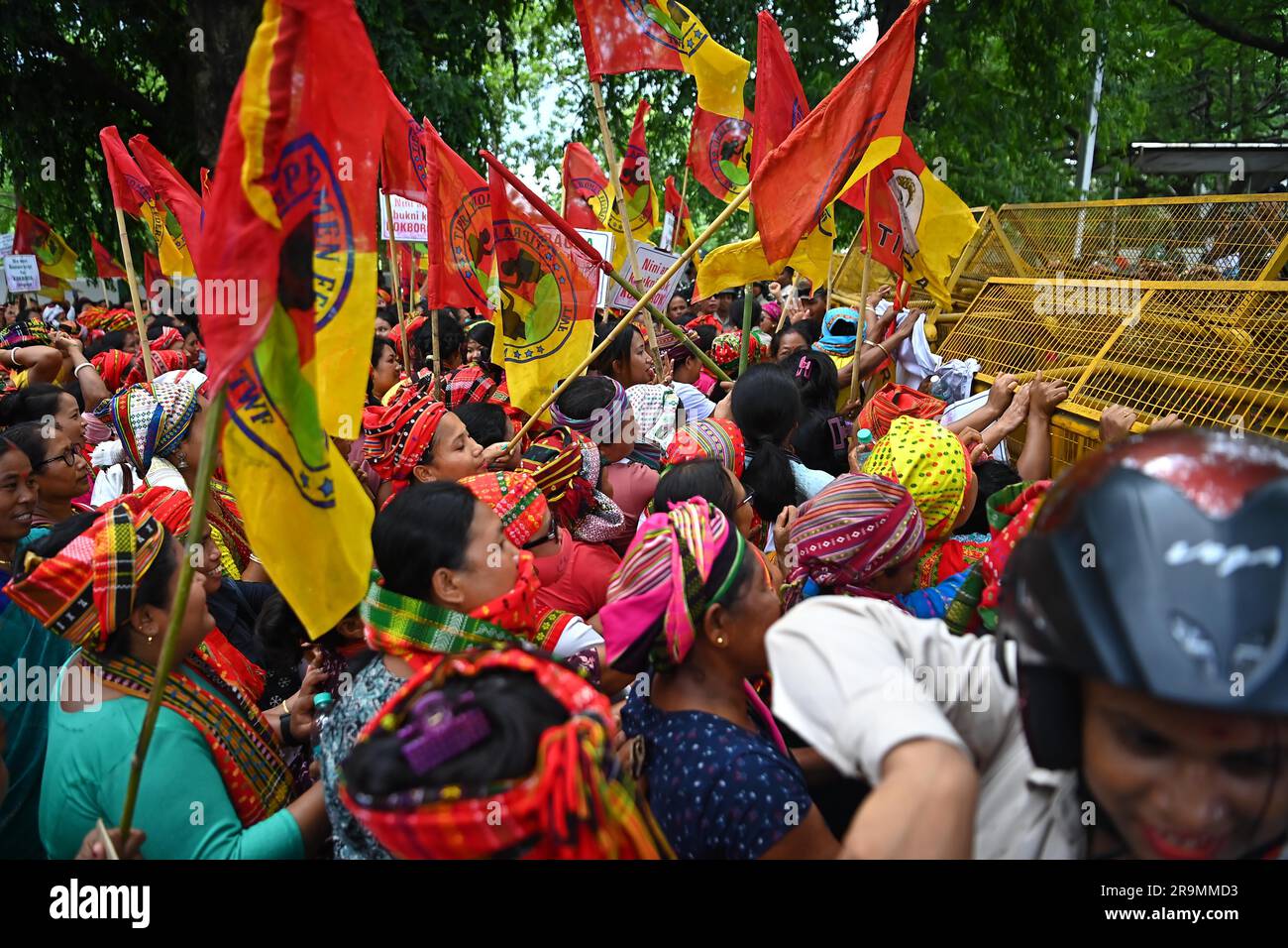 The members of the women''s wings of ' 'TIPRA Motha'', in a massive ...