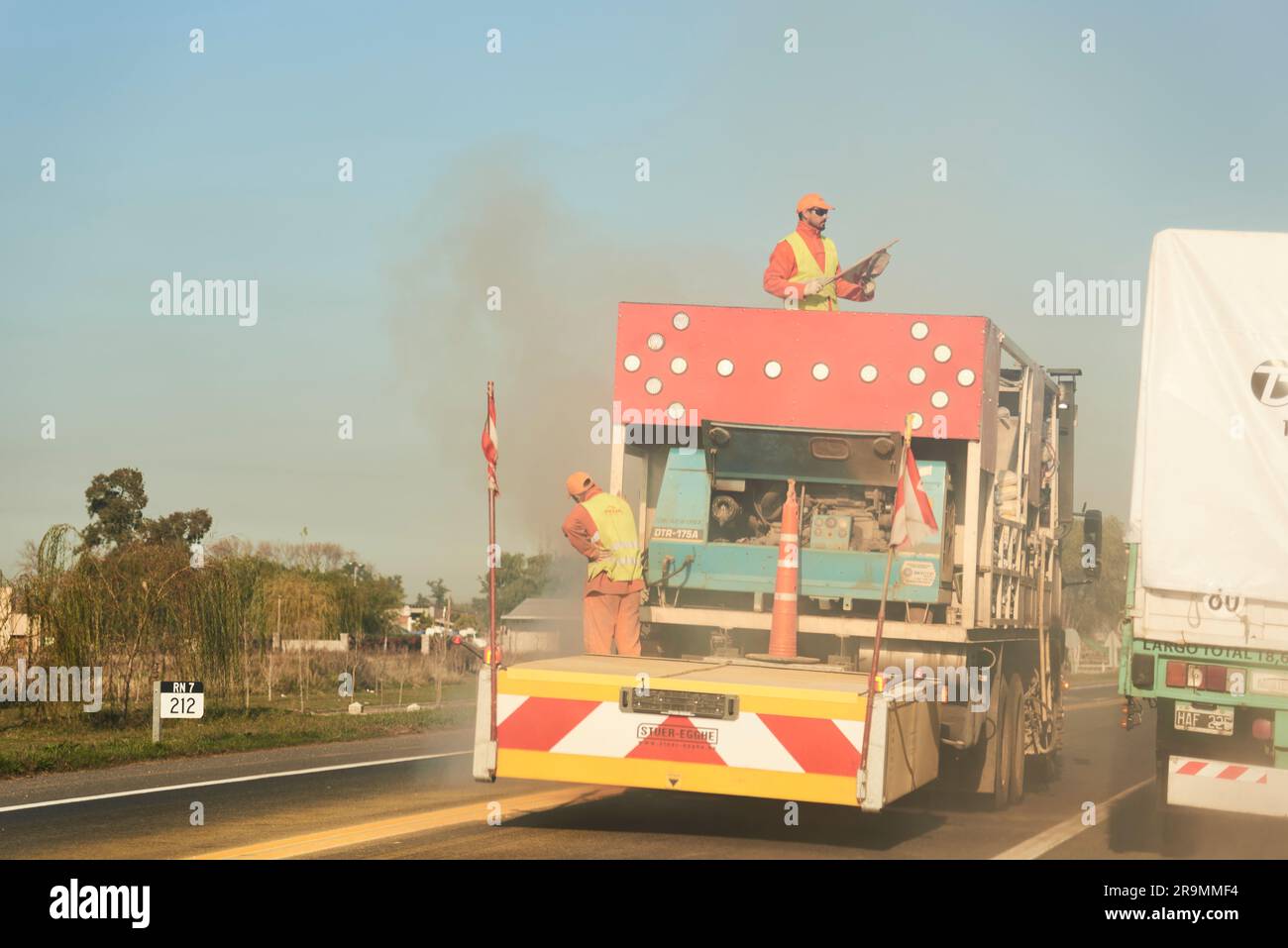 June 1, 2023, Buenos Aires, Argentina: Mobile signaling equipment, a ...