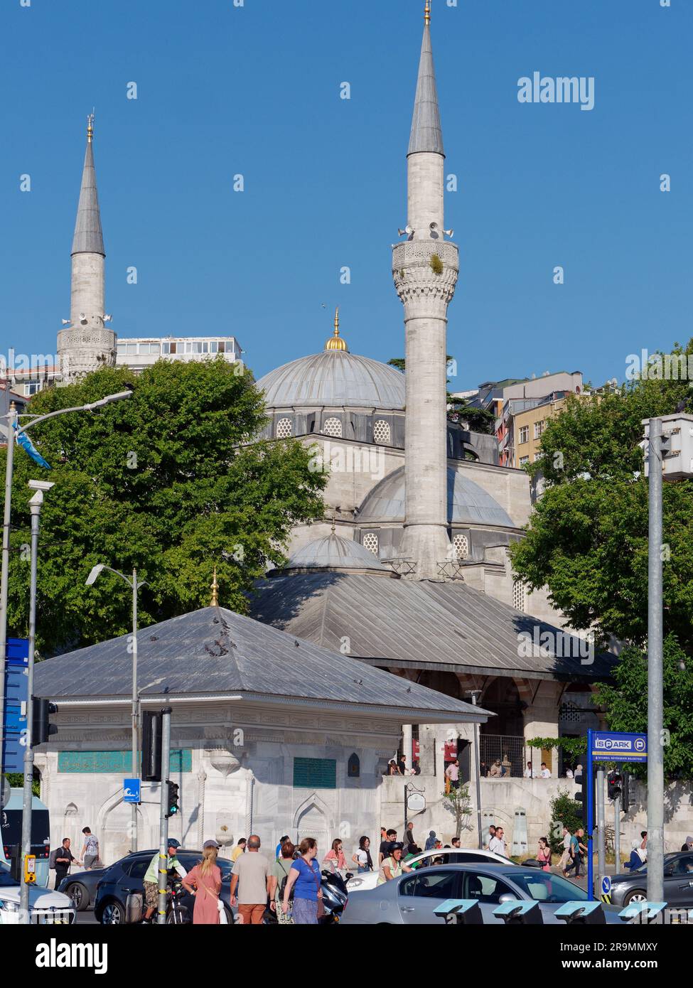 Uskudar with the Mihrimah Sultan Mosque in Istanbul Turkey Stock Photo ...